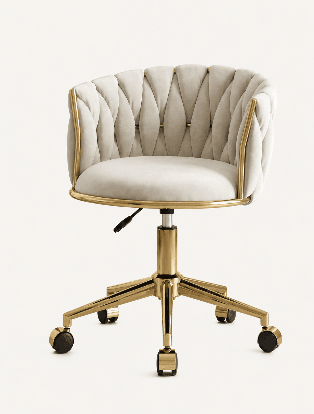 Glam Velvet Gold Office Chair 3D Model — Free Download | FurniMesh