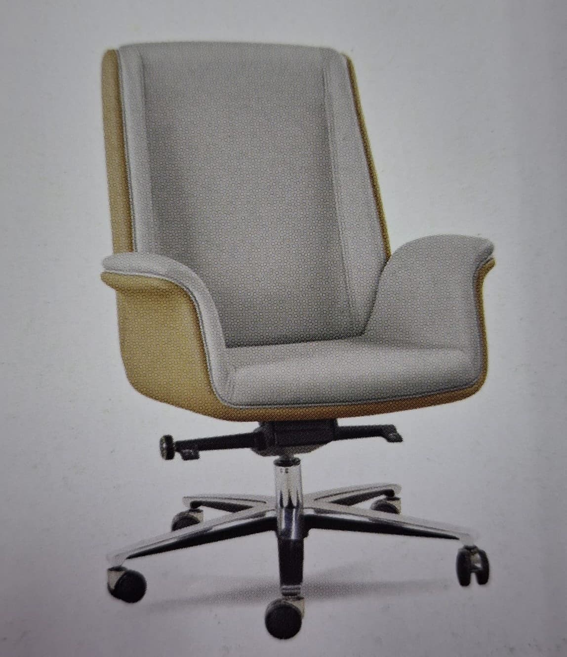 Two-Tone Upholstered Office Chair 3D Model — Free Download | FurniMesh