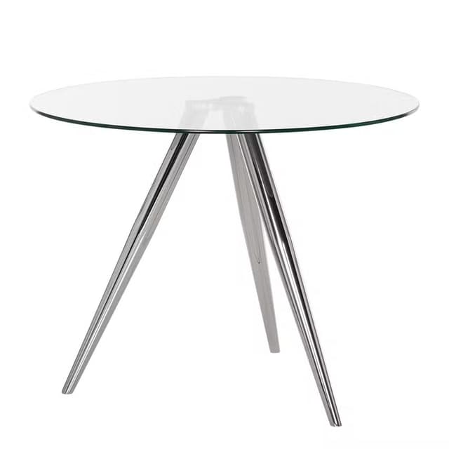 Modern Chrome Glass Dining Table 3D Model — Free Download | FurniMesh
